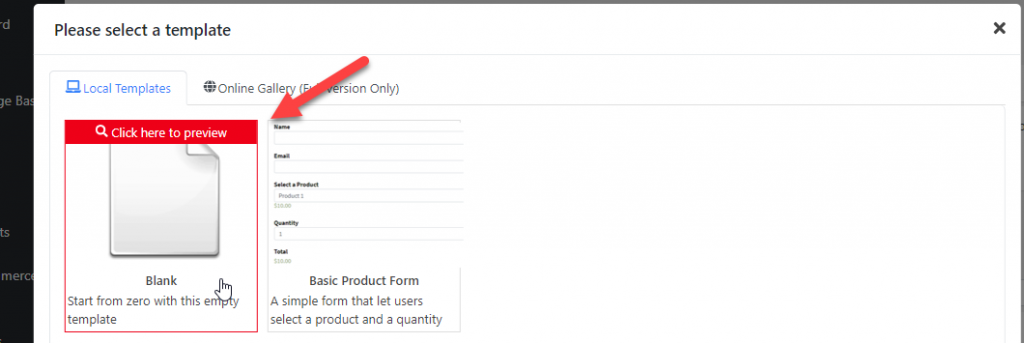 Using a Template - All in One Forms