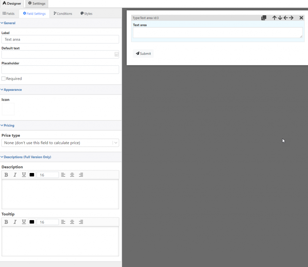 Multiline Box - All in One Forms