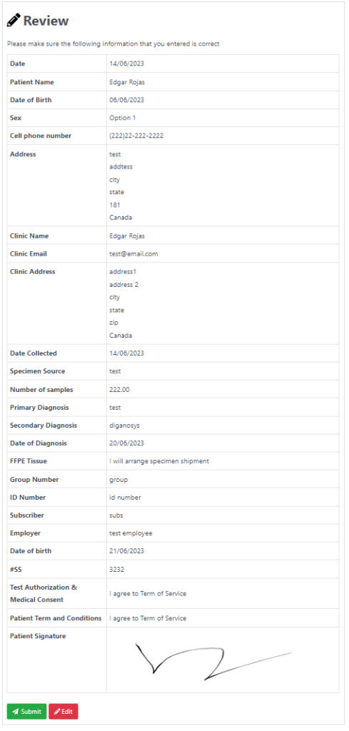 Confirmation - All in One Forms