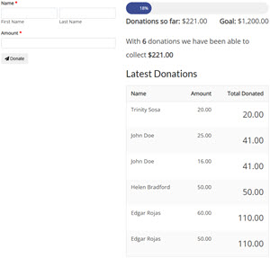 How to create a donation form with goal meter and donation wall
