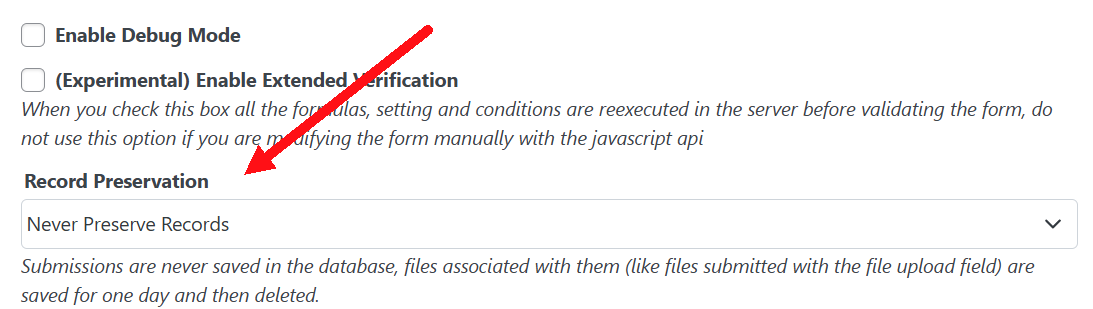 How to automatically delete records (or not save them at all)